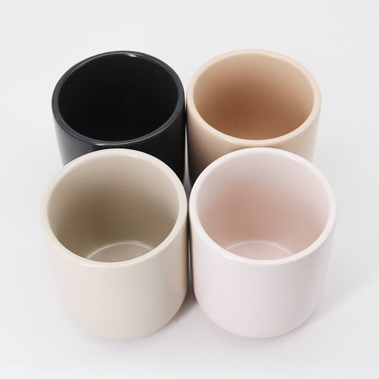 Custom ceramic matte candle jar
