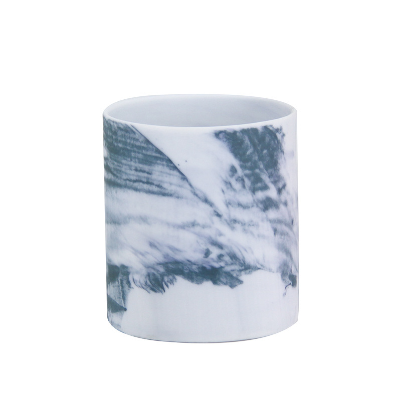 Unique empty marble ceramic candle jar | candle jar wholesale