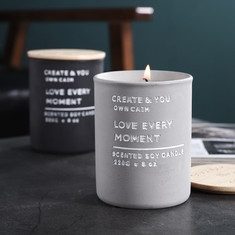 Nordic Ins Texture Ceramic Candle Jars